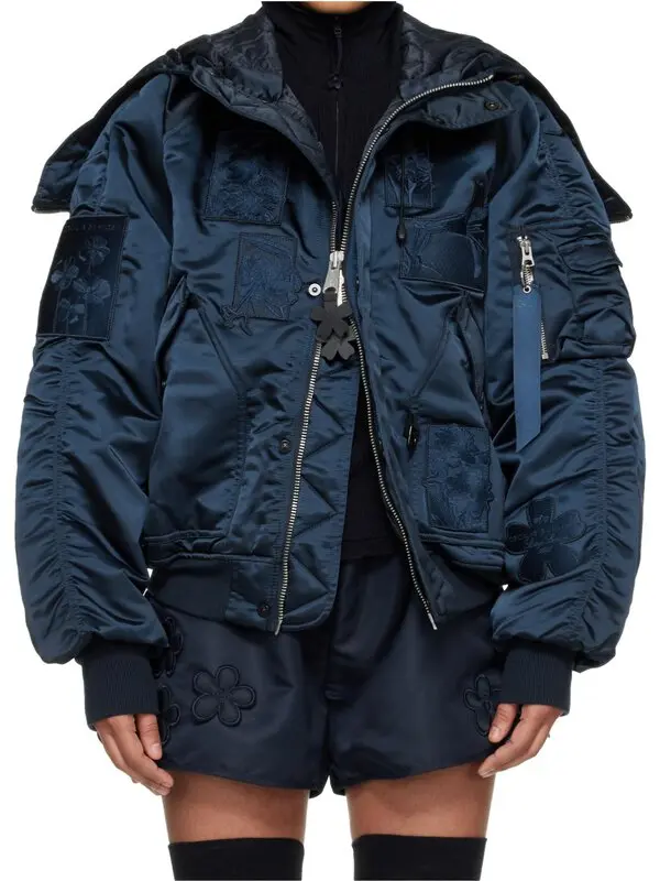 Cecilie Bahnsen Alpha Industries N-2b Bomber Jacket - Navy Blue