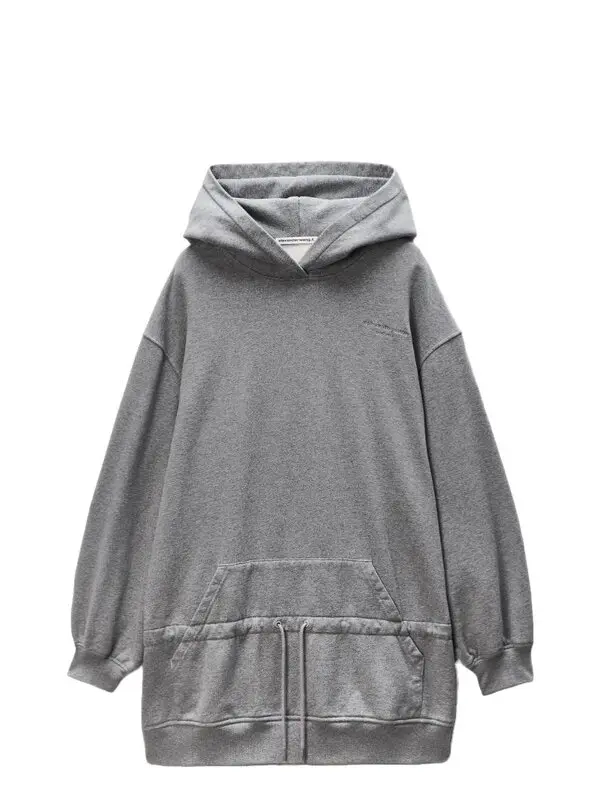 Alexander Wang Oversized Drawstring Hoodie - Grey