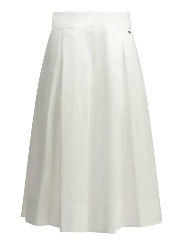 Herno A-line Midi Skirt With Metallic Detail - White