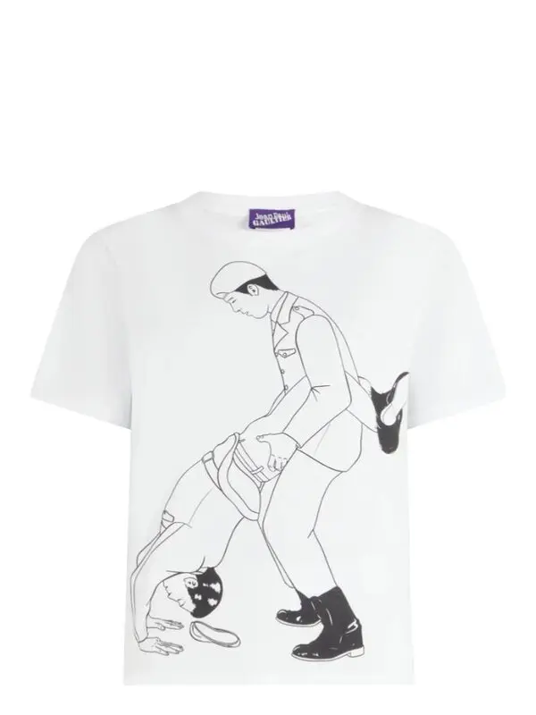 JEAN PAUL GAULTIER Graphic-print T-shirt - White