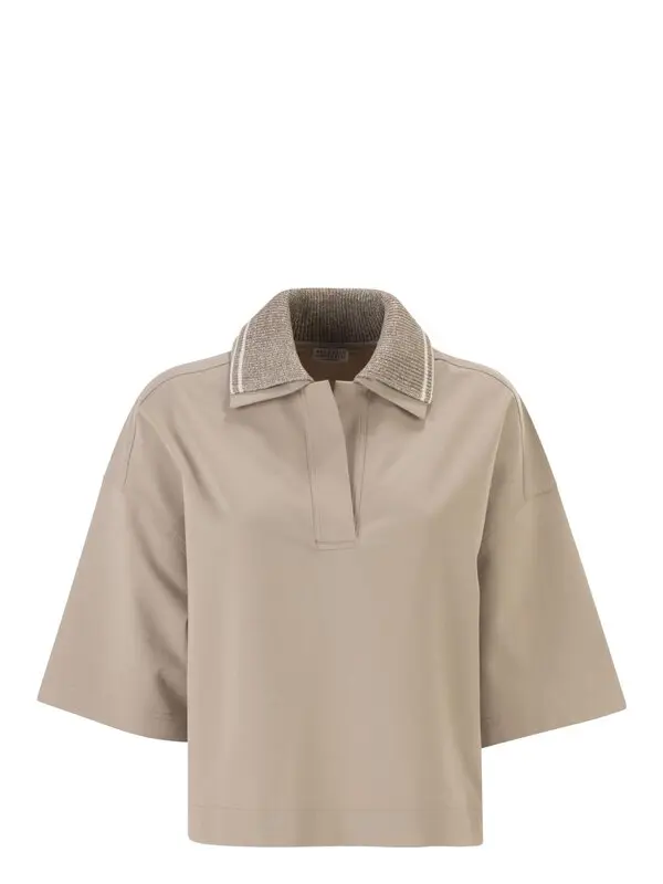 Brunello Cucinelli Couture Interlock Polo Shirt - Nude