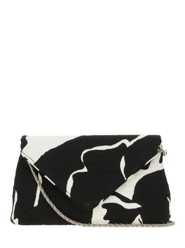 Dries Van Noten Two-tone Fabric Clutch - Black