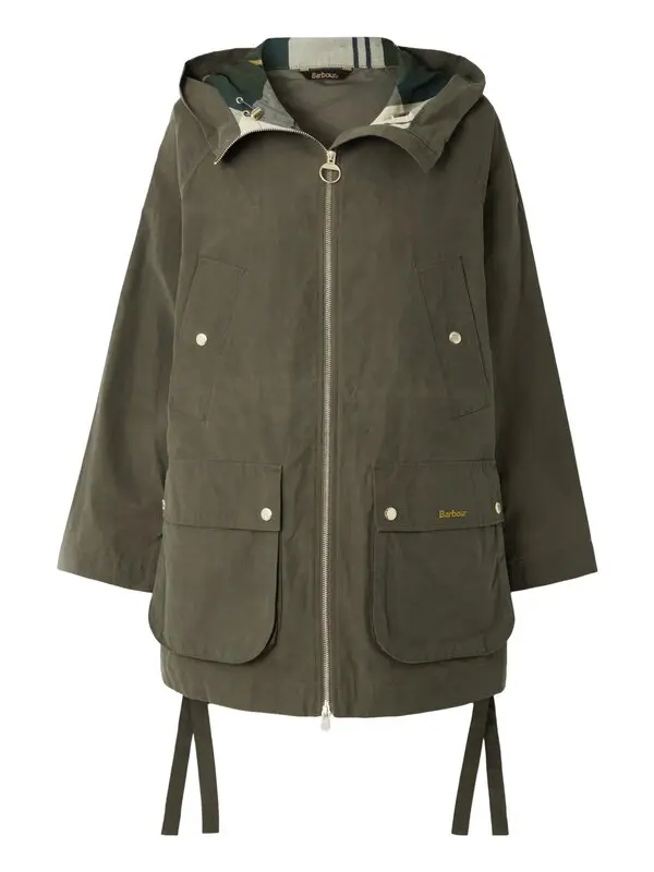 Barbour Hooded Long Jacket - Green