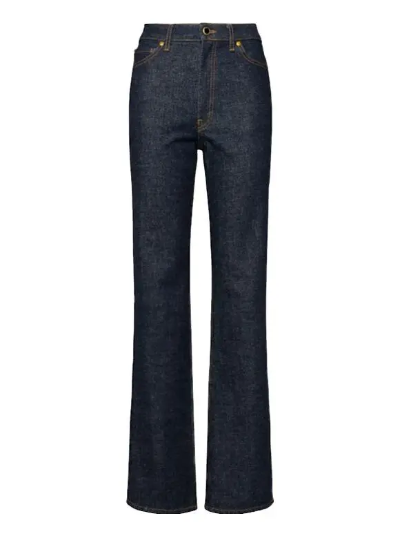 Khaite Danielle High-rise Straight Leg Jeans - Black