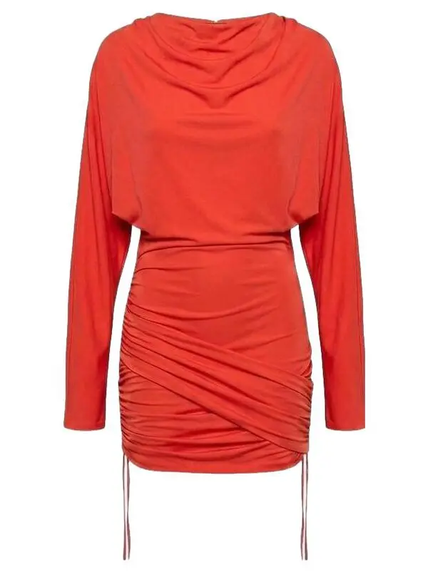 Christopher Esber Luna Draped Jersey Mini Dress - Orange