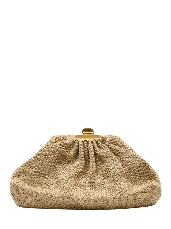 Marc Jacobs The Claw Clip Woven Clutch Bag - Nude