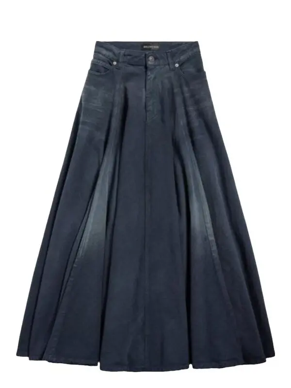 Balenciaga Godet Maxi Skirt - Black