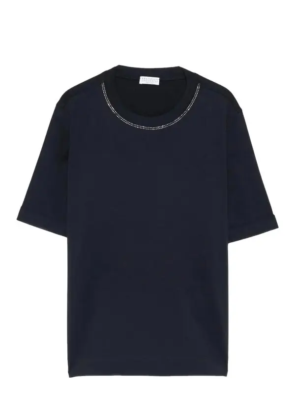 Brunello Cucinelli Boxy Crew Neck T-shirt - Black