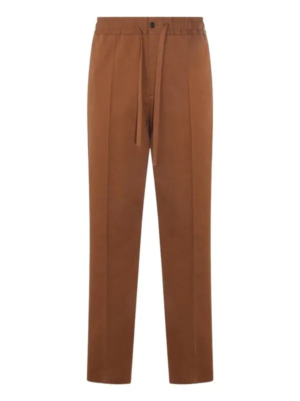 Valentino Garavani Pleated Drawstring Trousers - Brown
