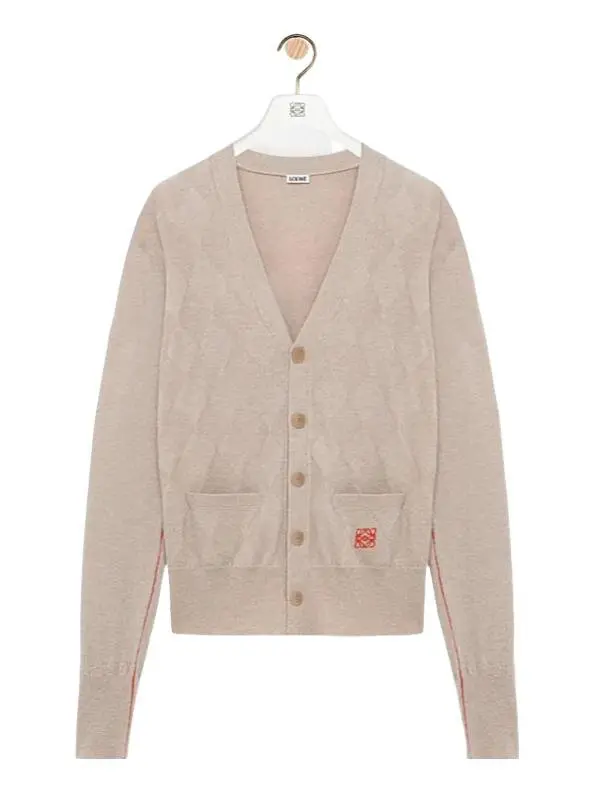 Loewe Anagram Pocket Cardigan - Nude