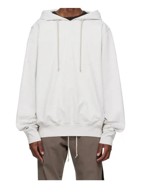 Rick Owens Temple Oversized Long-sleeve Hoodie - Milk Wash Color