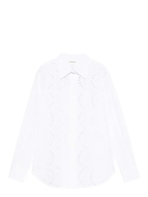 P.a.r.o.s.h Eyelet Detail Shirt - White