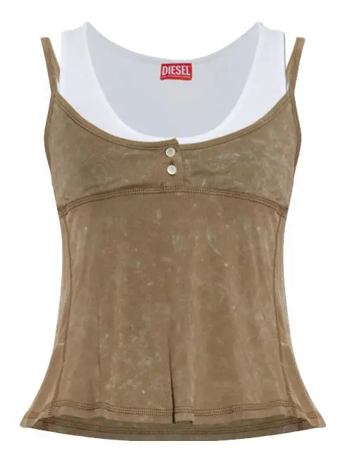 DIESEL® T-olisse Layered Top - Brown