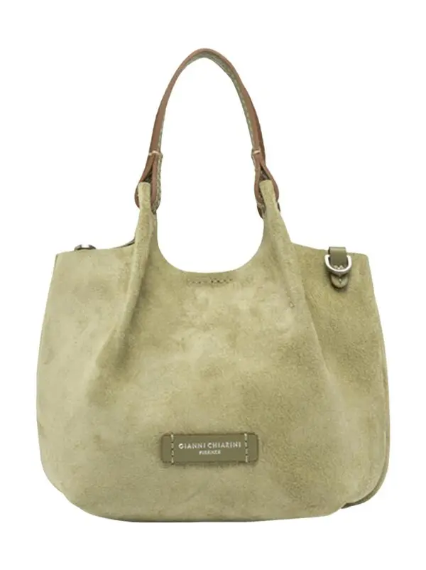 GIANNI CHIARINI Suede Top Handle Bag - Willow