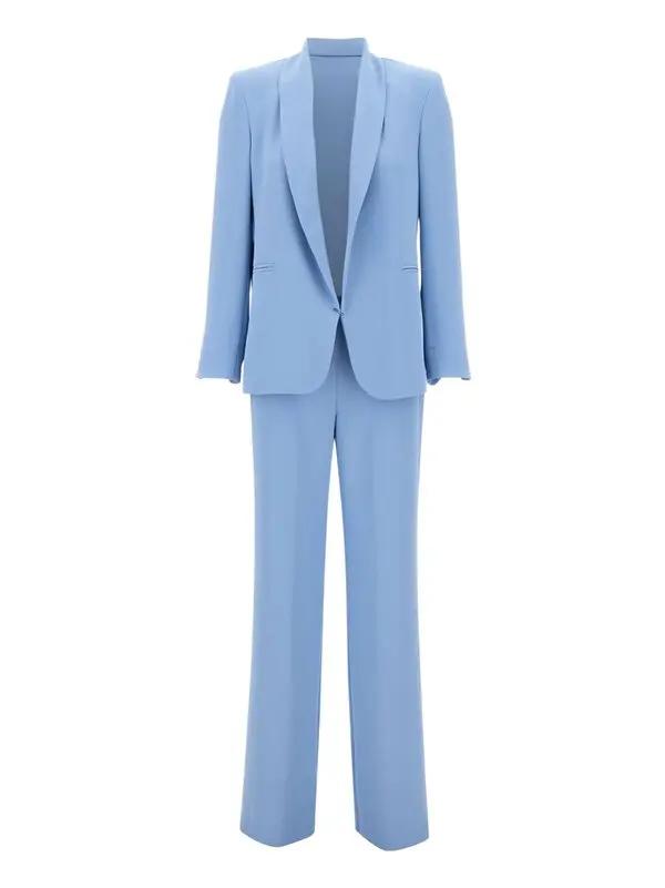 KAOS Long Lapel Suit With Straight-leg Trousers - Blue