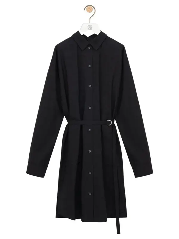 Loewe Jacquard Shirt Dress - Black