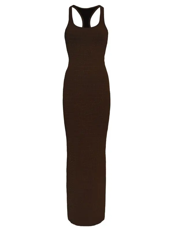 Jacquemus Scala Racerback Knitted Dress - Black