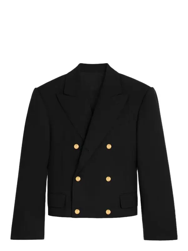 Celine Wool Gabardine Blazer - Black