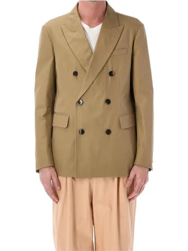 Dries Van Noten Peak Lapel Suit Jacket - Camel