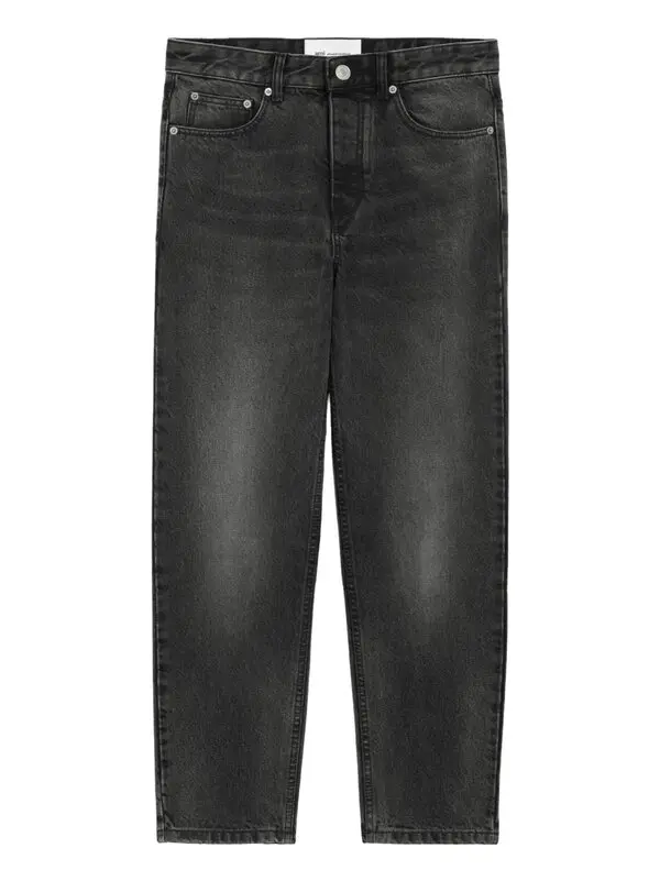 Ami Buttoned Cotton Jeans - Grey