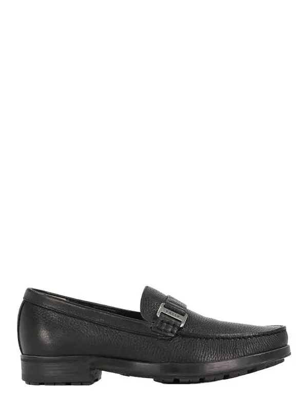Bally Metal Buckle Loafer - Black