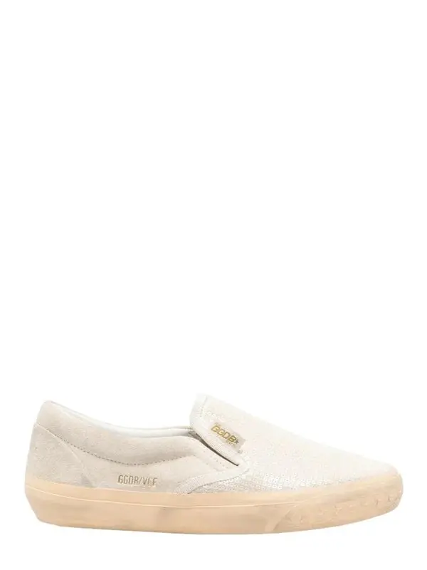 GOLDEN GOOSE Sequin-embellished Slip-on Sneakers - Neutral Color