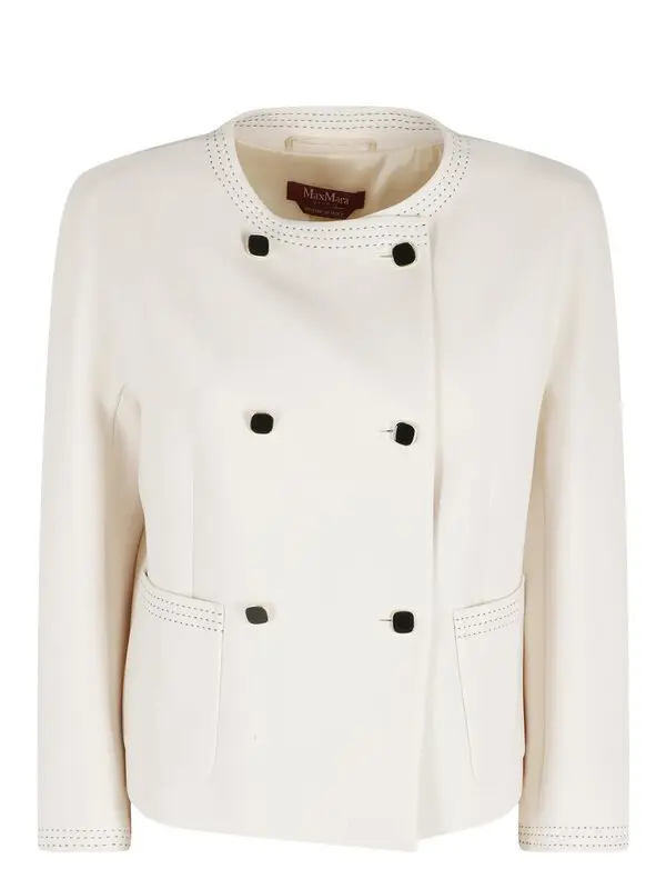 Max Mara Long-sleeved Casual Jacket - White
