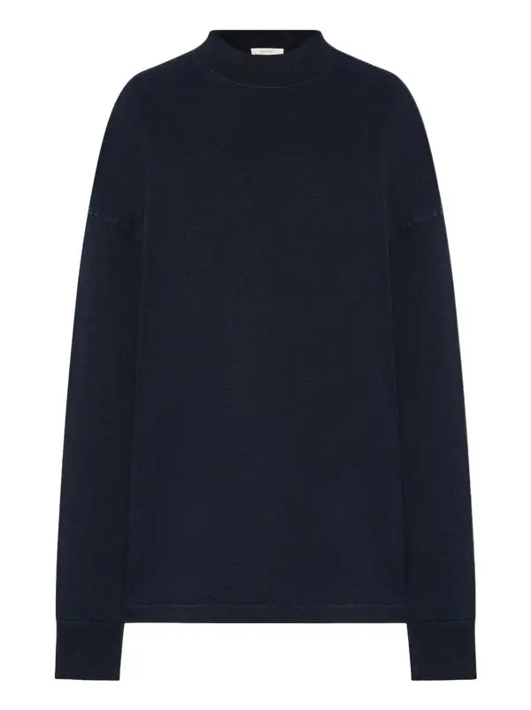 THE ROW Raveena Pure Cotton Long Sleeve T-shirt - Indigo