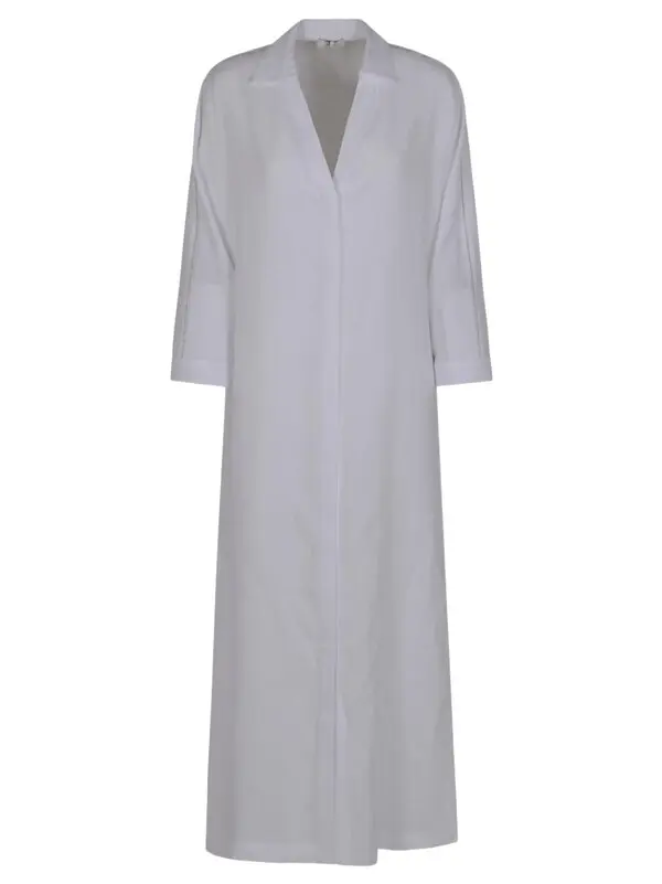 Peserico Embellished V-neck Maxi Dress - Gray