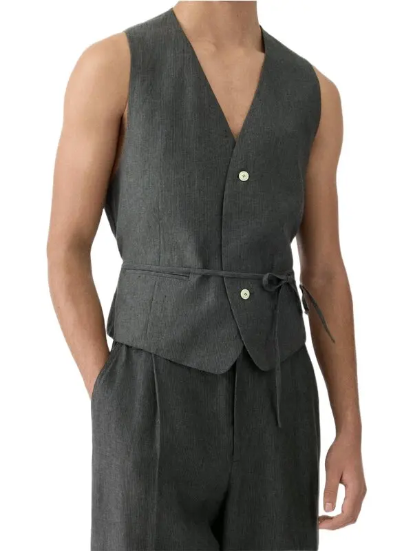 Jacquemus Raysan Button Waistcoat - Dark Gray