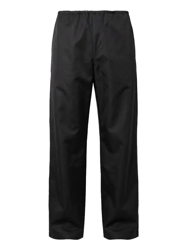 Gucci Technical Silk Poplin Wide Leg Pants - Black