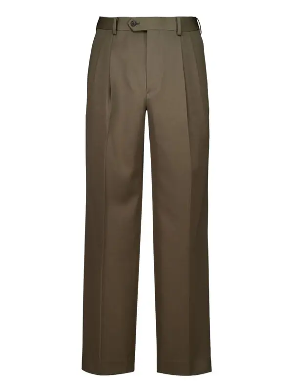 Auralee Tailored Pleated Trousers - Green