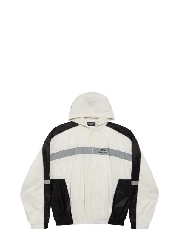 Balenciaga 3b Sports Icon Ski Tracksuit Hoodie - Chalk White And Black