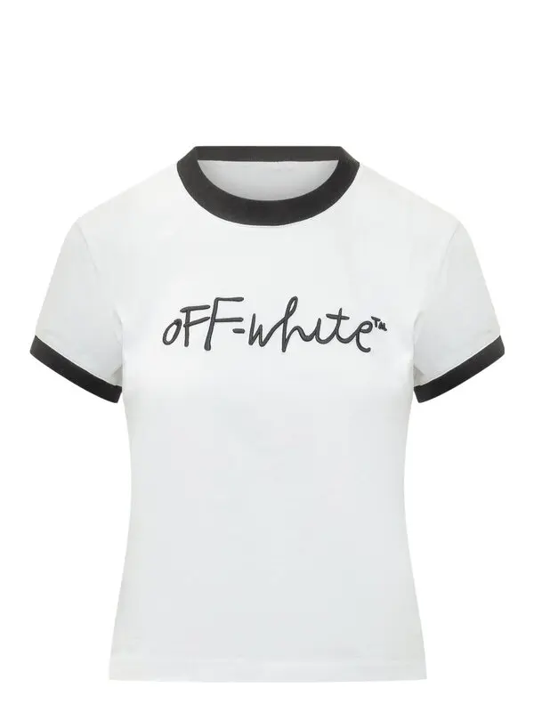 Off-White Crewneck Short-sleeved T-shirt - White