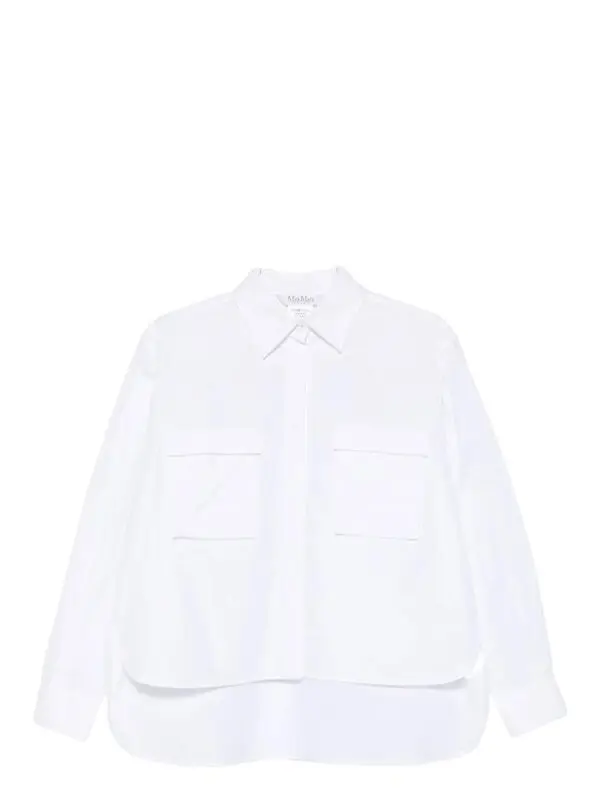 Max Mara Long Sleeve Shirt With Classic Collar - White