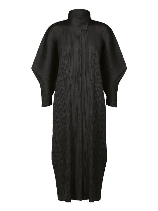 PLEATS PLEASE BY ISSEY MIYAKE Long Coat - Black
