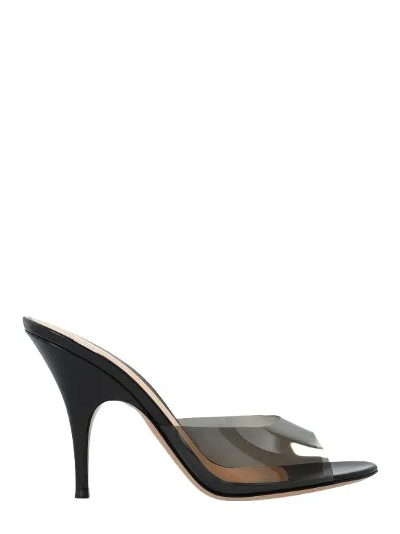 GIANVITO ROSSI Open Toe Stiletto Heel Slip-on Sandals - Black
