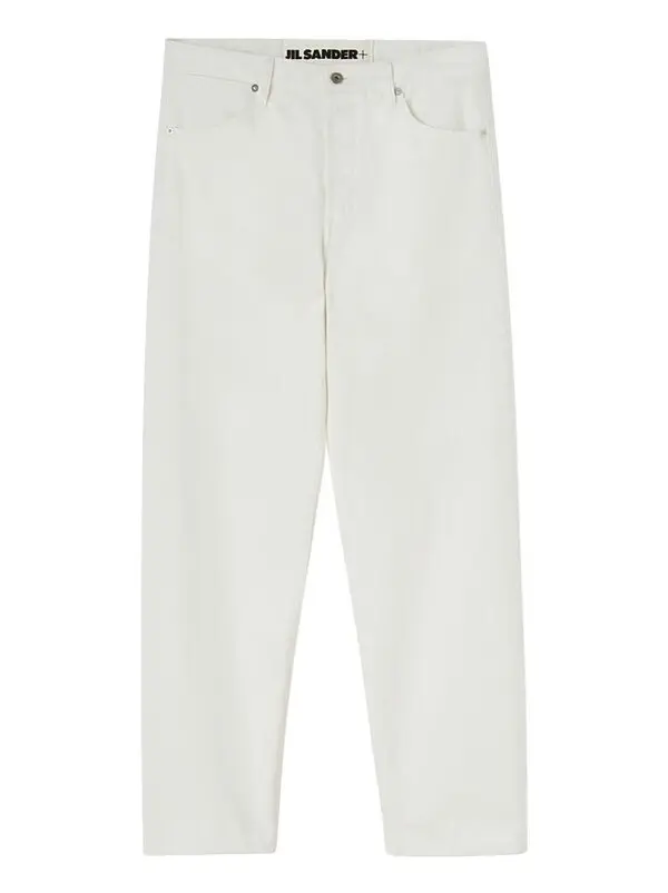 JIL SANDER Button Detailed Straight Leg Jeans - White