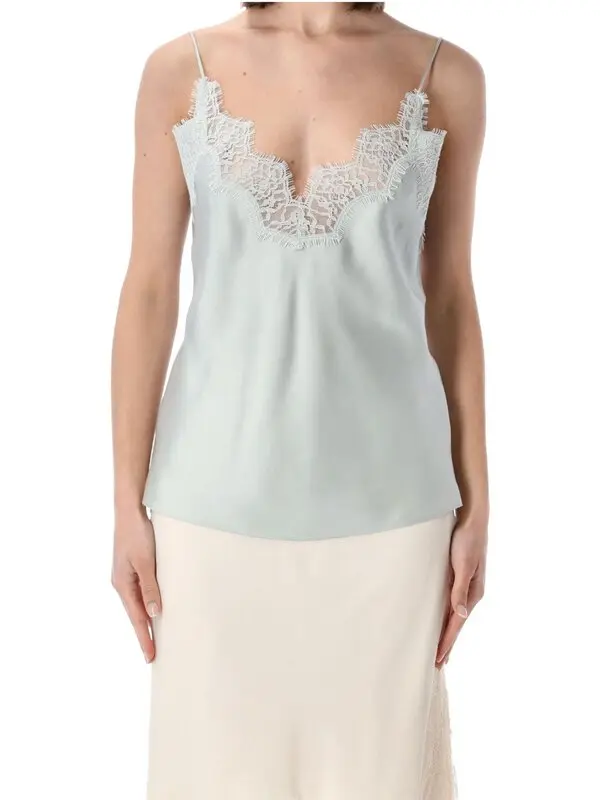 RÓHE Off-shoulder Camisole Top With Lace Details - White