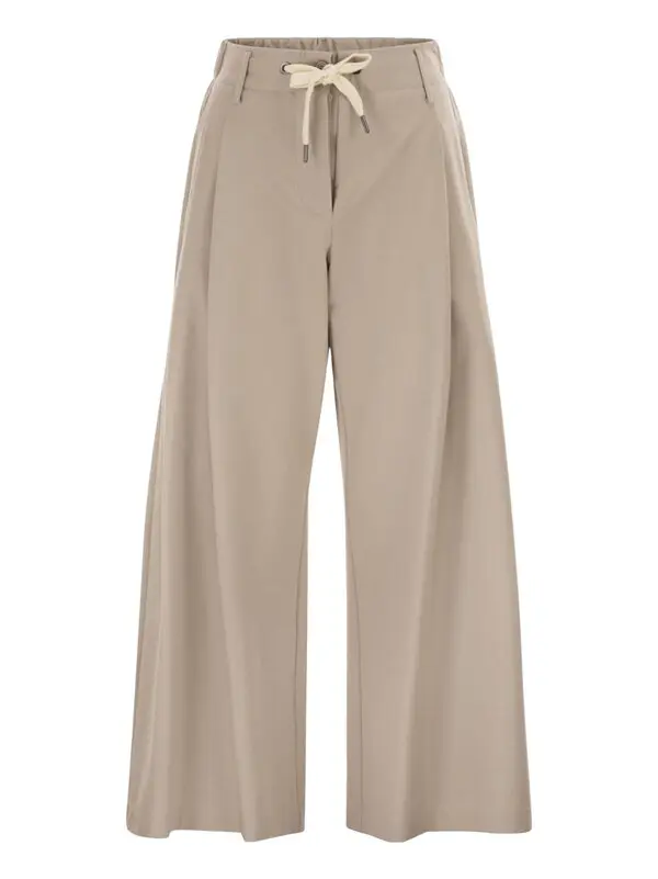 Brunello Cucinelli Drawstring Straight-leg Trousers - Nude
