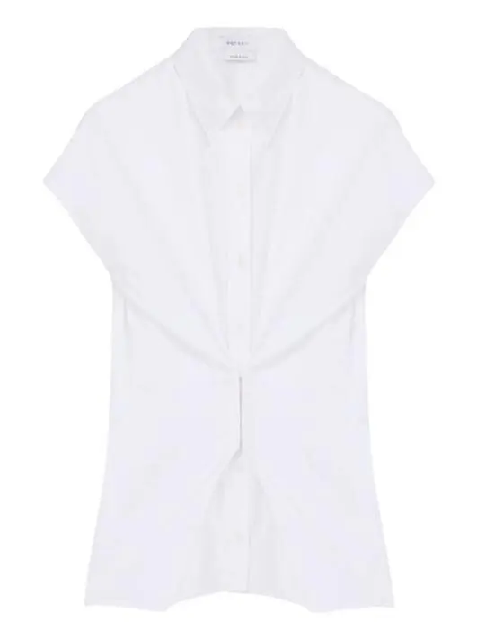 Alexander McQueen Short-sleeve Draped Shirt - White