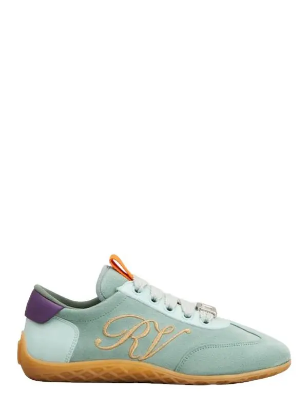 ROGER VIVIER Logo-engraved Lace-up Sneakers - Green