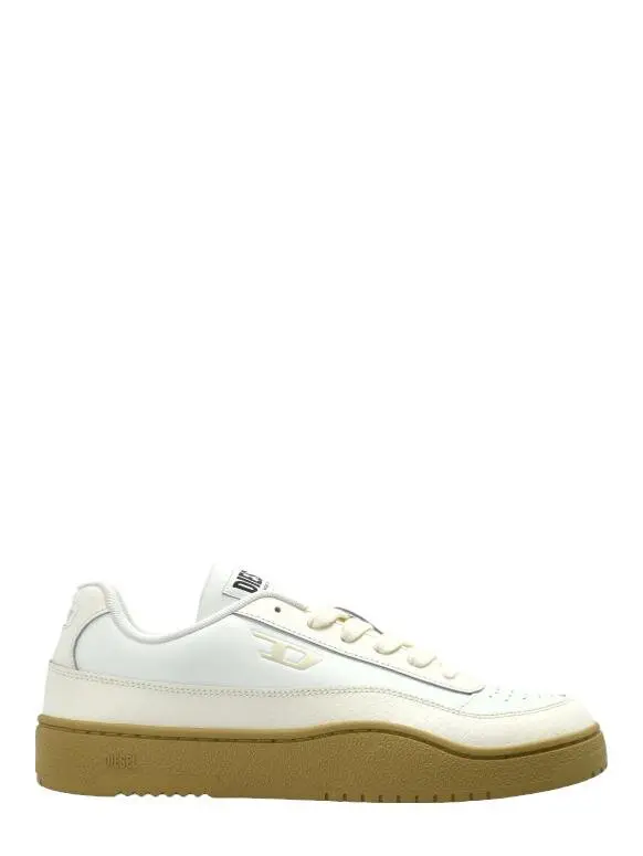 DIESEL® Logo Leather Sneakers - White