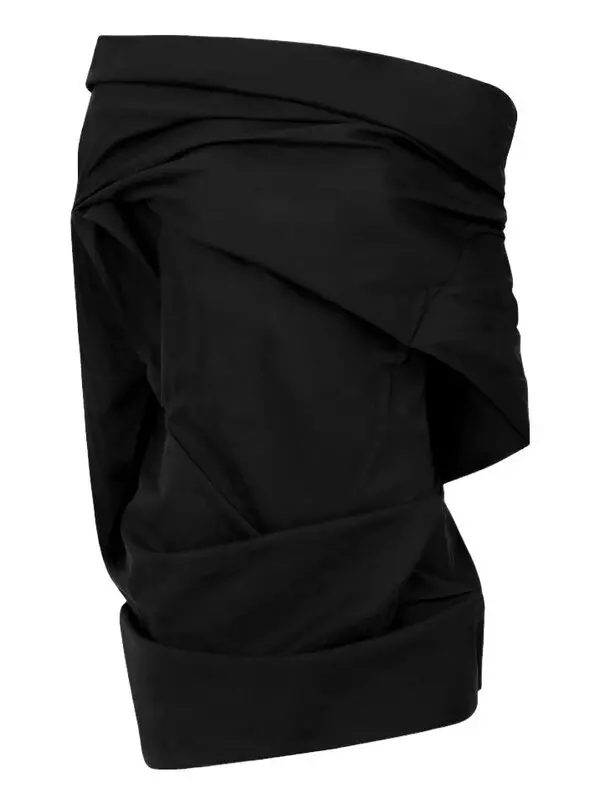 ENTIRE STUDIOS Draped Asymmetric Skirt - Black