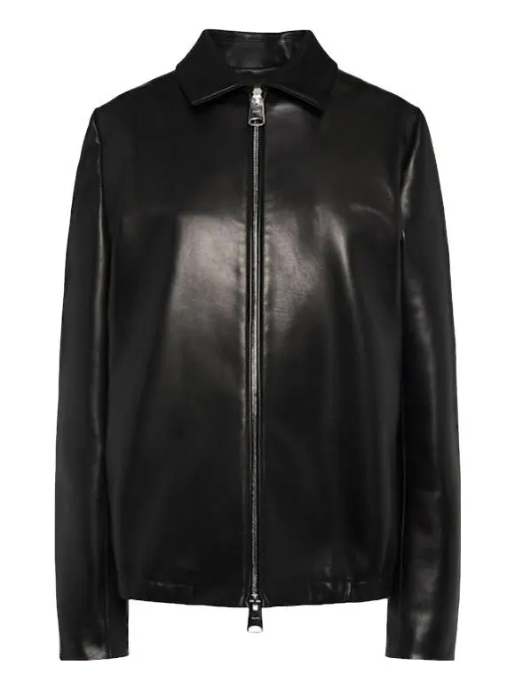 Khaite Jackson Zip-up Leather Jacket - Black