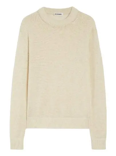 JIL SANDER Crewneck Knitted Jumper - Porcelain White