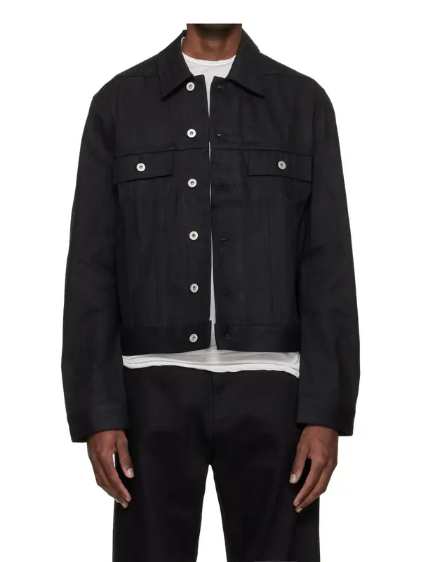 Rick Owens Denim Trucker Jacket - Black