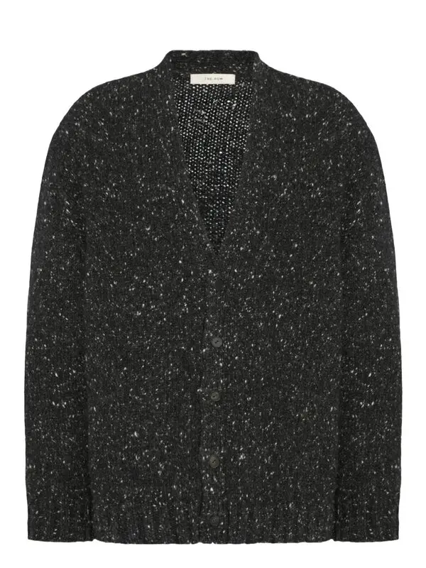 THE ROW Hardy Cashmere Cardigan - Charcoal Gray Mixed Color