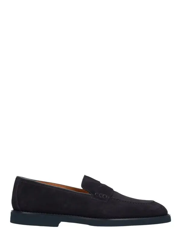 DOUCAL'S Suede Penny Loafers - Black