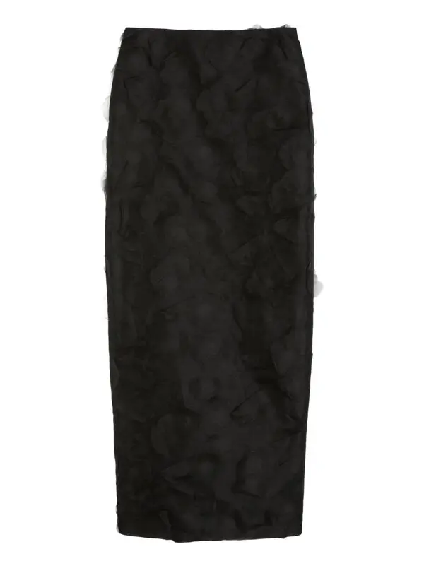 Max Mara Adepto Ruffled Maxi Skirt - Black